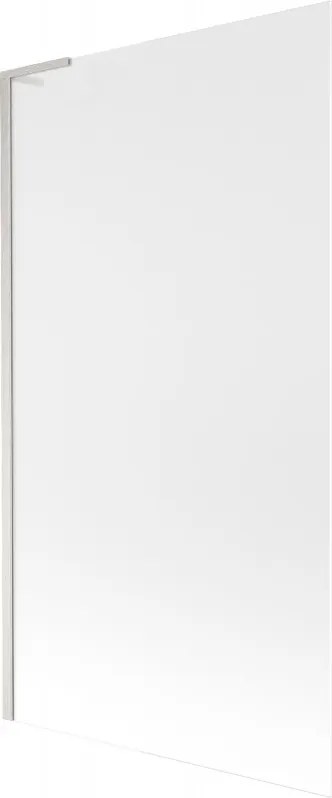 Mexen Next L, 1-křídlová vanová zástěna 100 x 150 cm, 6mm sklo námraza, 6mm čiré sklo, profil broušená ocel, 895-100-000-03-30-97