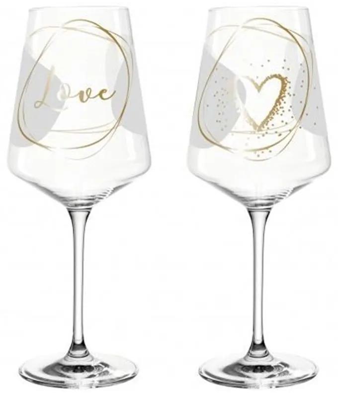 Leonardo Skleničky na bílé víno PRESENTE " Love " SET/2ks