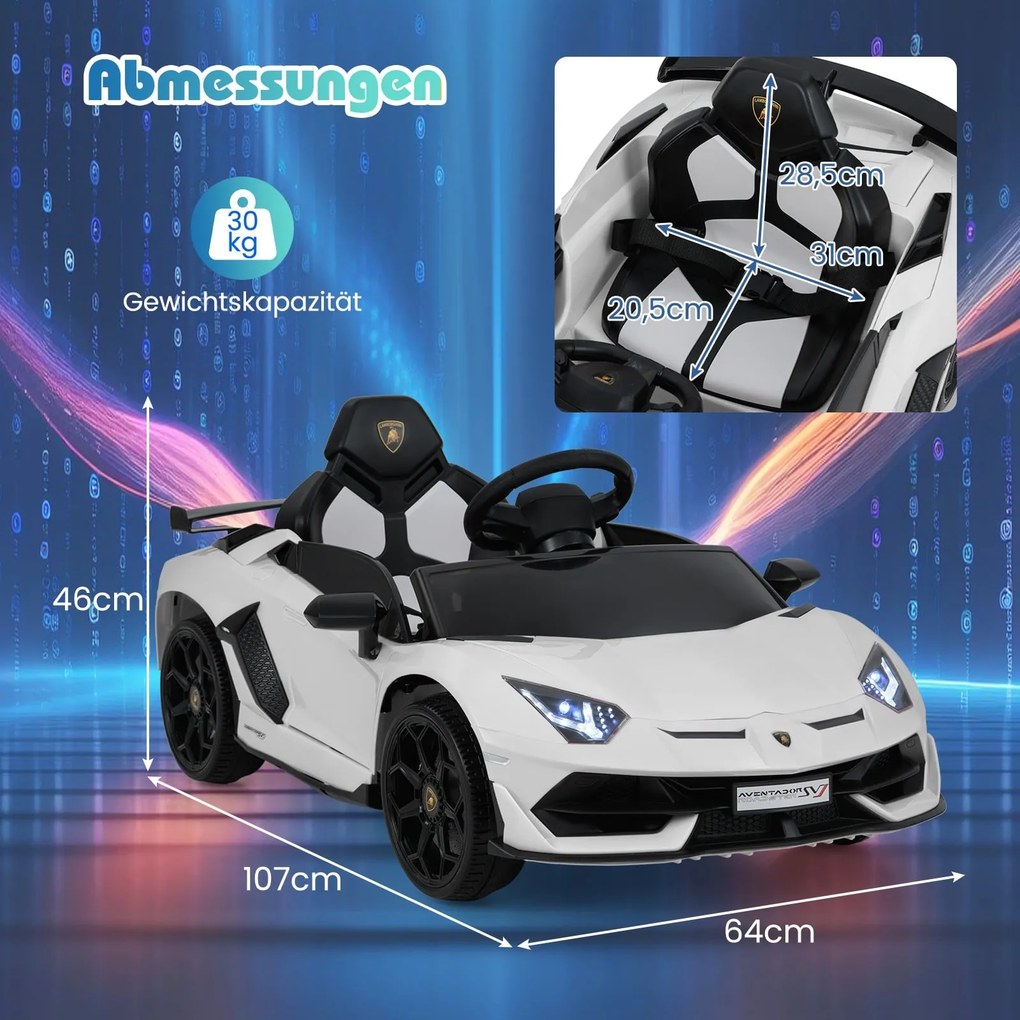 Costway Elektrické auto Lamborghini pro dětské vozidlo s dálkovým