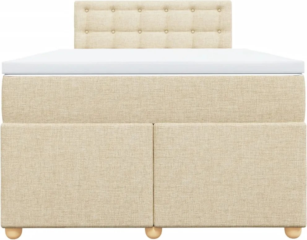 Box spring postel s matrací krémová 120x200 cm textil 3288966