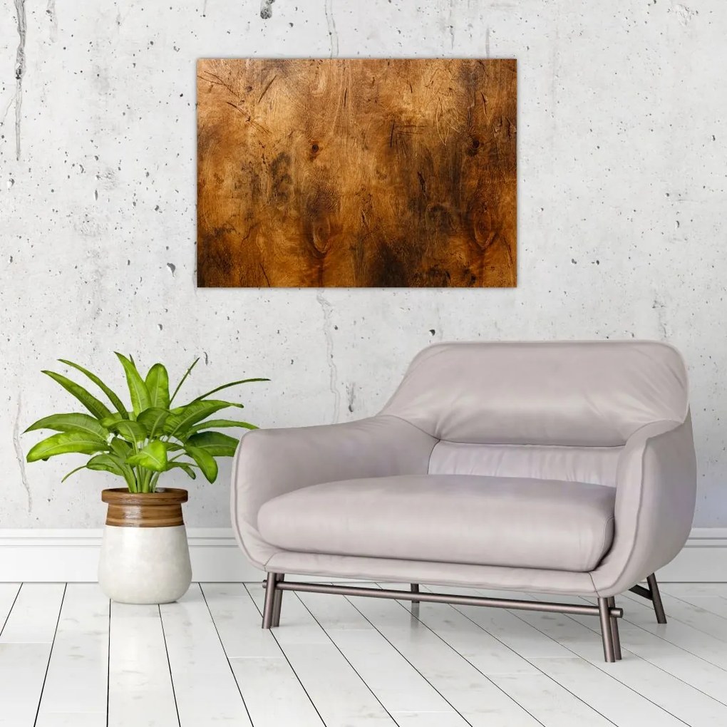 Skleněný obraz - Detail dřeva (70x50 cm)