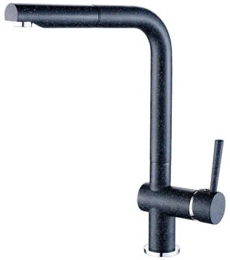 Laveo Luna, kuchyňská baterie stojící h-353, černá, LAV-BLZ_769D