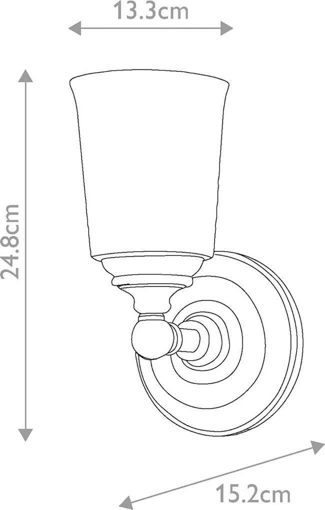 Světlo k zrcadlu do koupelny Elstead Huguenot 1 mosaz 1×G9