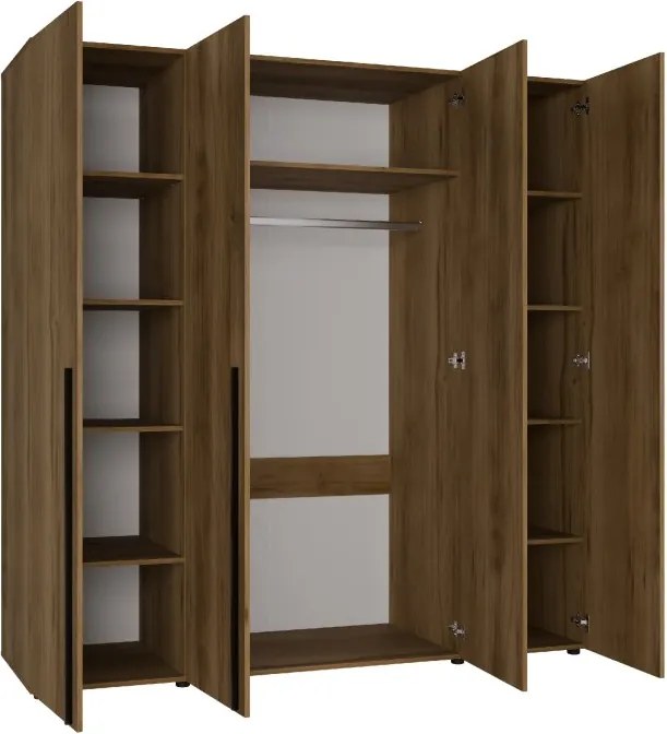 GiB Meble Šatní skříň DOMINO SZ4D Barva: Kašmír