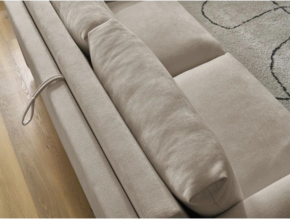 Taupe pohovka na každodenní spaní/rozkládací 220 cm Cocoone – Bobochic Paris