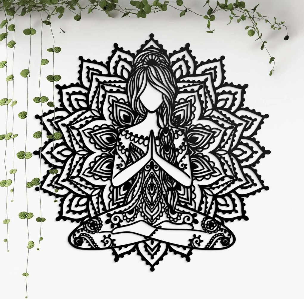 DUBLEZ | Boho mandala na zeď - Jogínka | Obraz