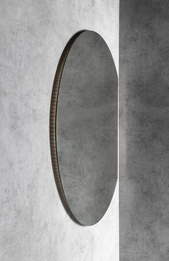 Sapho Sapho, DARA CUT LED podsvícené zrcadlo 20W, ø 100x90cm, topná folie, 34900CI