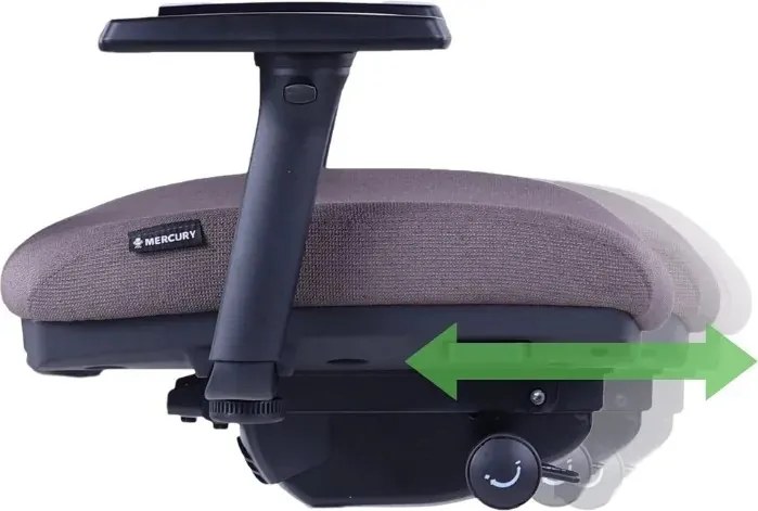 MERCURY STAR Ergonomická kancelářská židle DIVERSE – pro dlouhé sezení 8–12 h, látka, tmavě hnědá