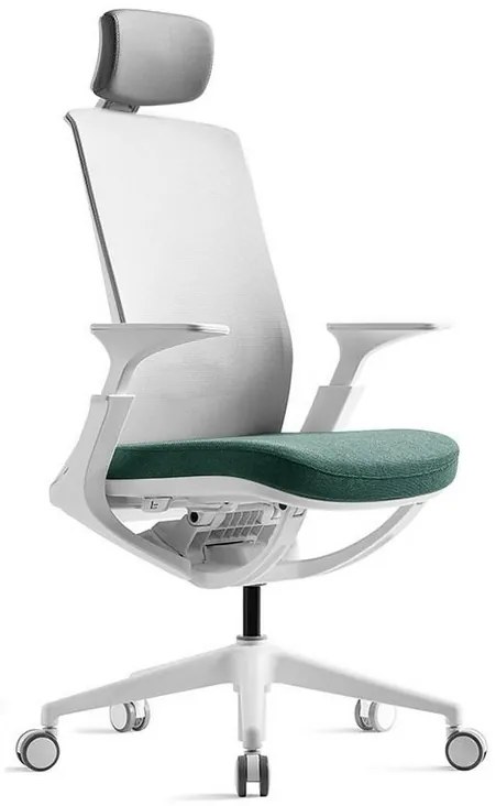 Kancelářská ergonomická židle ROLY WHITE - síťovina Světle modrá