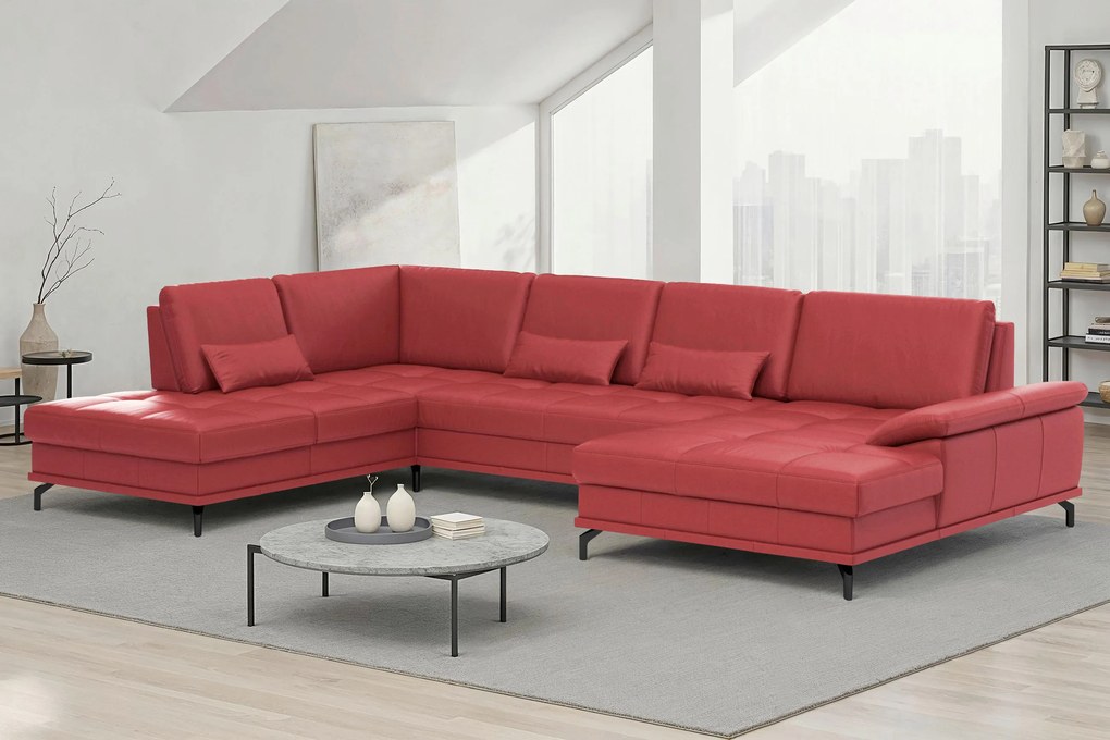 XXXLutz SEDACÍ SOUPRAVA, kůže, červená Sit & More - Sedací soupravy - 00014403971R