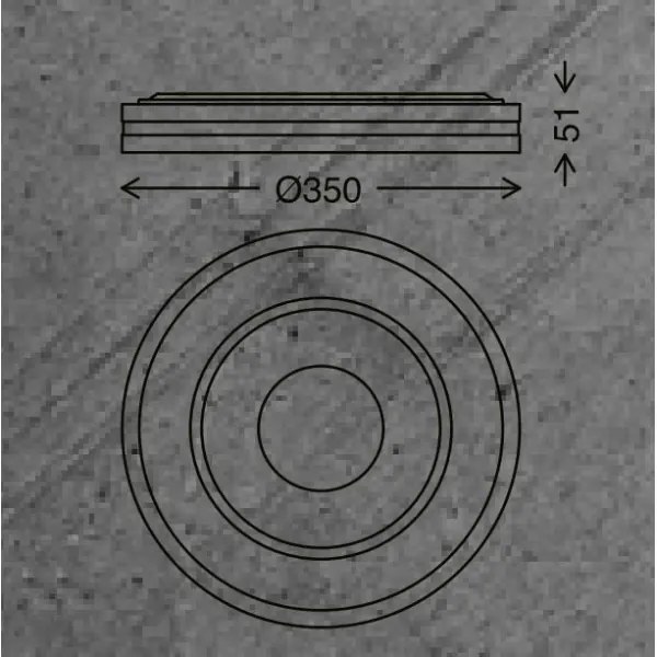 Briloner - LED Stmívatelné stropní svítidlo RIPPLE LED/24W/230V 3000-6500K + DO