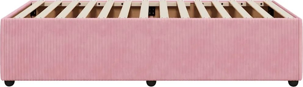 Rám postele růžový 100 x 200 cm samet 3284993
