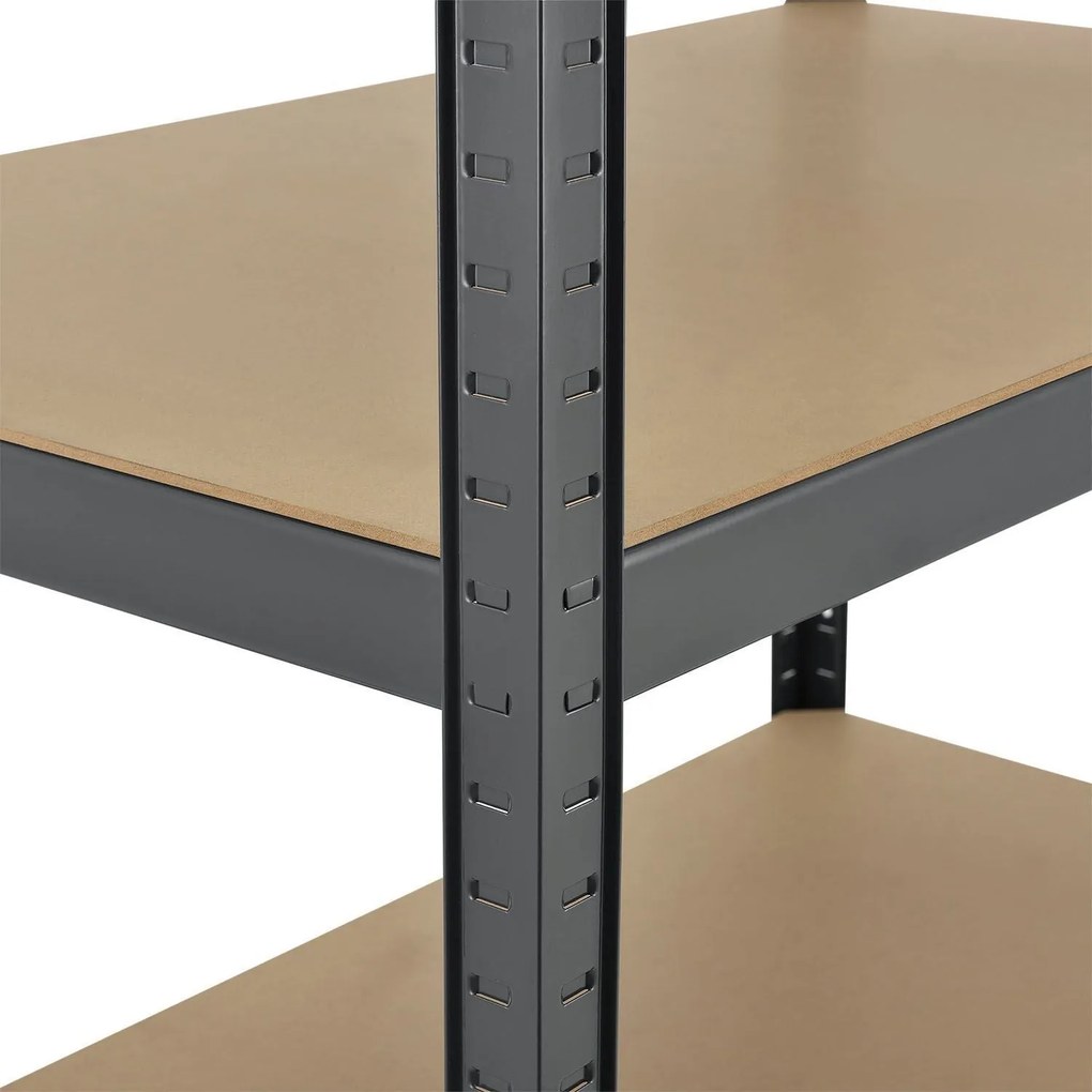 Juskys Sada kovových regálů Basic 180 × 90 × 40 cm Barva: stříbrná, Velikost sady: 2 ks