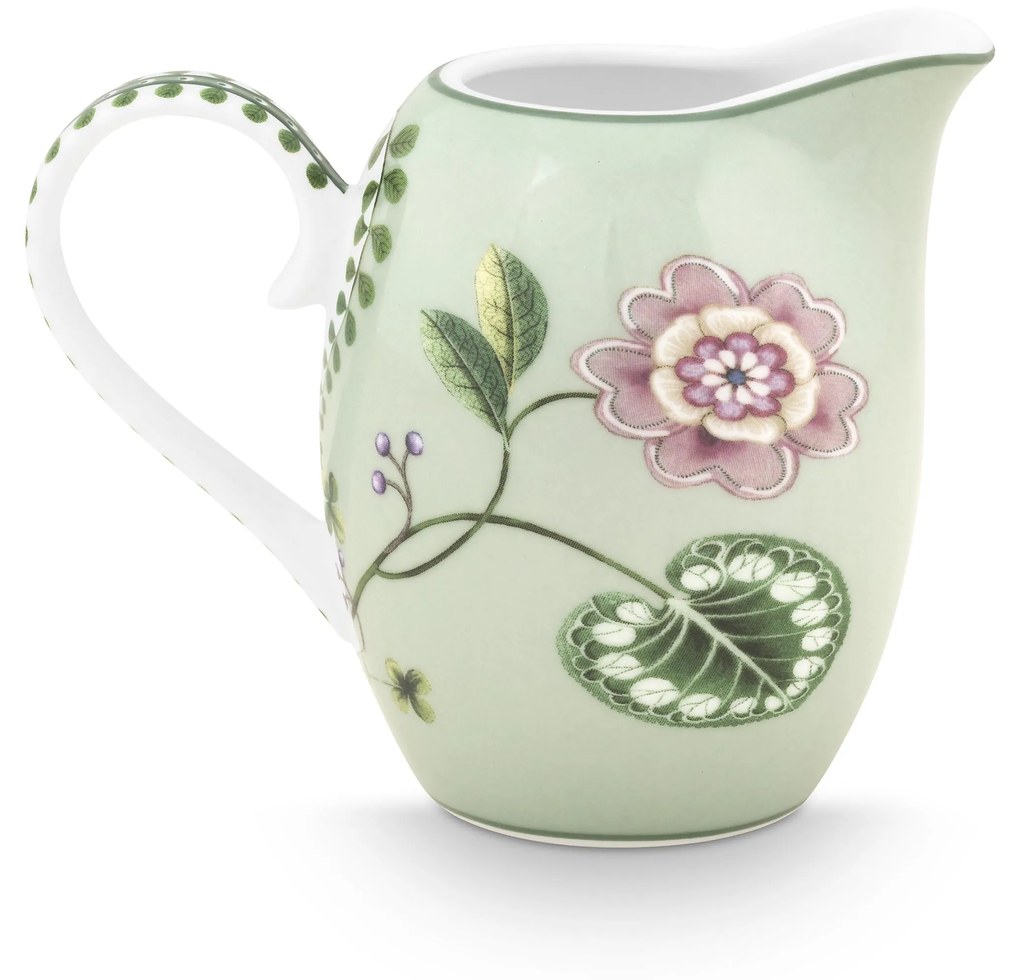 Pip Studio Lily &amp; Lotus mlékovka 250ml, zelená (porcelánová mlékovka)