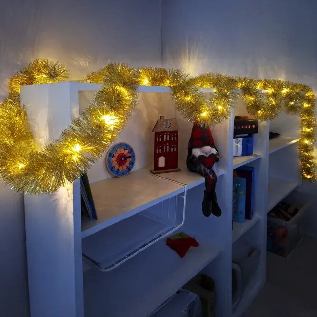 LED vánoční girlanda na stromeček zlatá