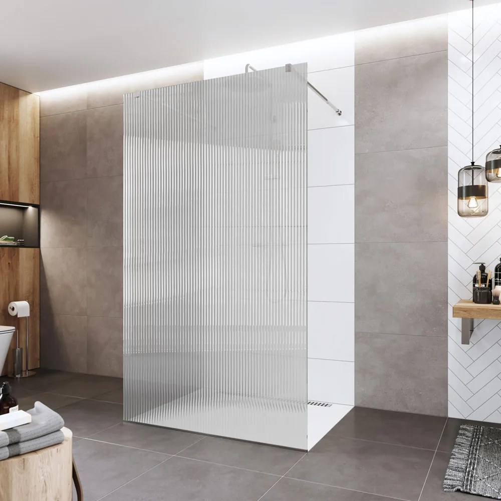 Mereo Mereo, Sprchová stěna WALK IN, Novea, chrom ALU, sklo Line, CK10600HL