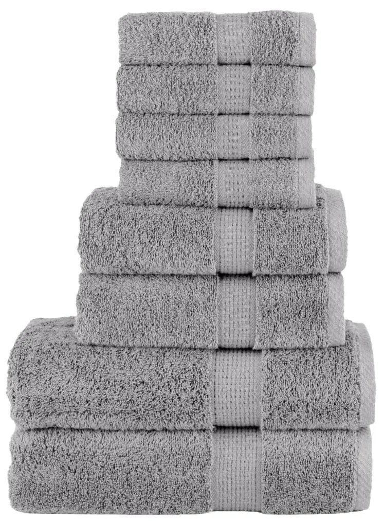 8dílná sada ručníků Premium SOLUND šedá 600 g/m² 137543