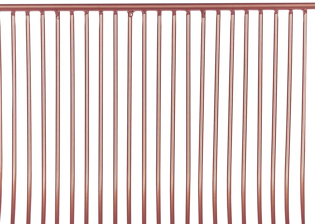 Sada 2 kovových barových židlí růžově zlaté FREDONIA Beliani