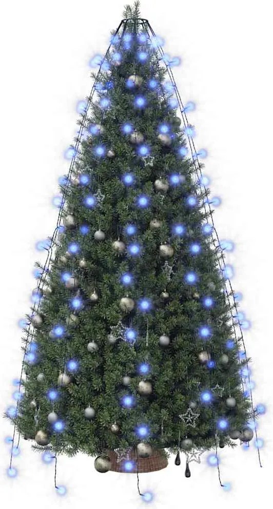 Světelná síť na vánoční stromek 180 modrých LED diod 180 cm 328874