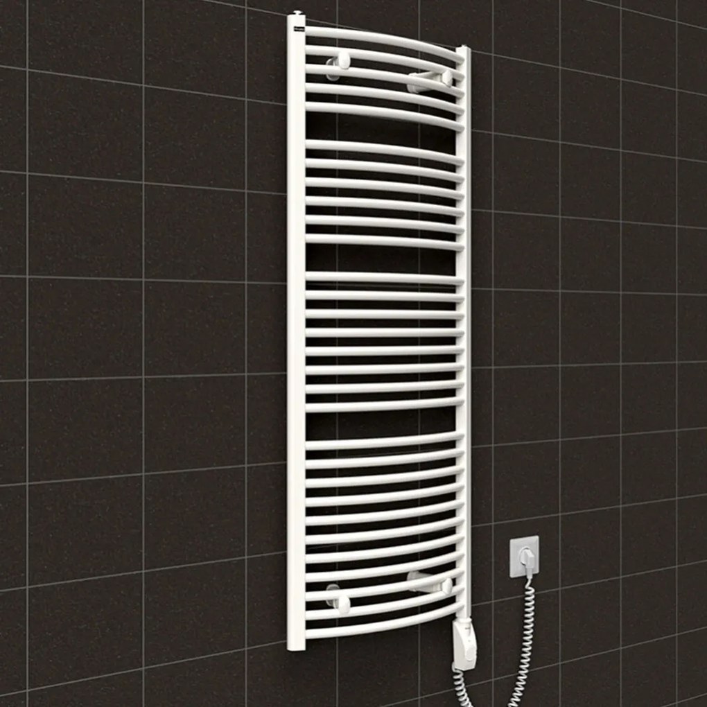 BPS-koupelny Elektrický koupelnový radiátor Hermes E 28Y-01, připojení typ 01, 50x162 cm, bílá RAL 9016