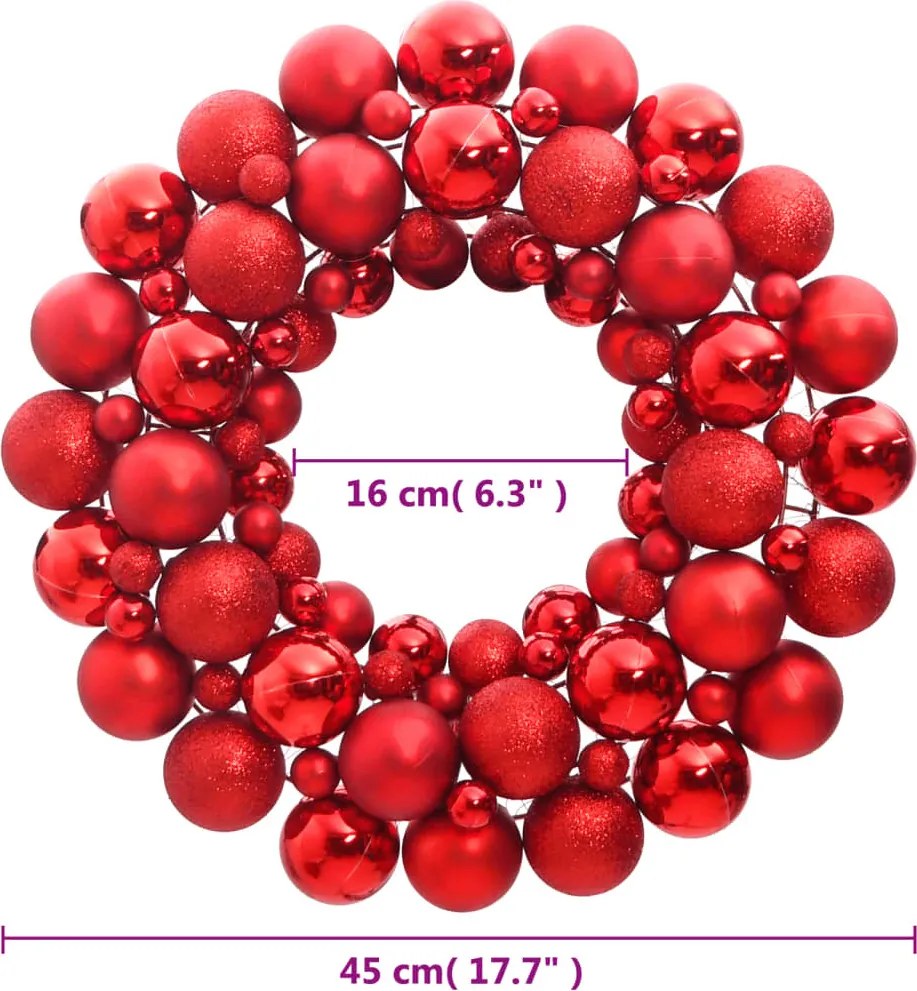 vidaXL Vánoční věnec 45 cm polystyren [356121] Barva: zlatá