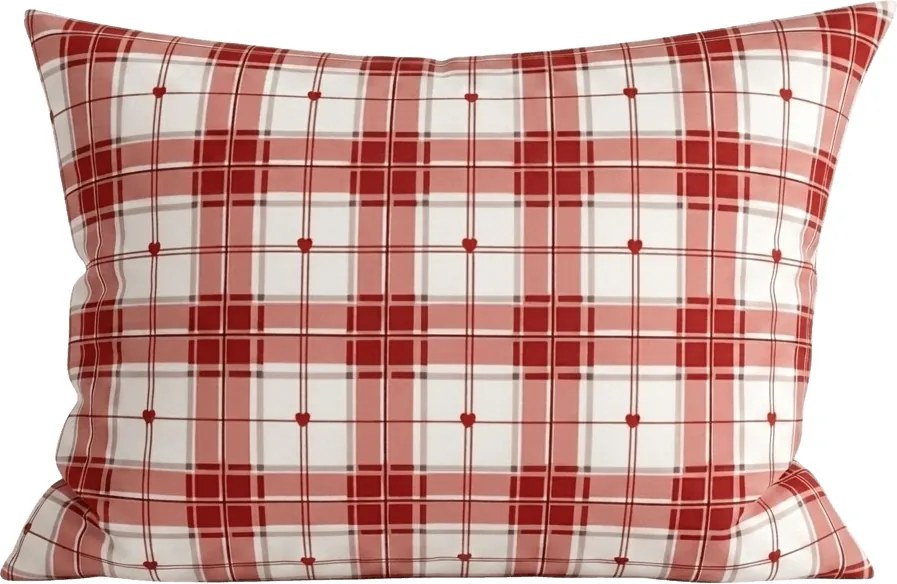 Povlak na polštář z mikrovlákna TARTAN HEART 70x90 cm, barevný