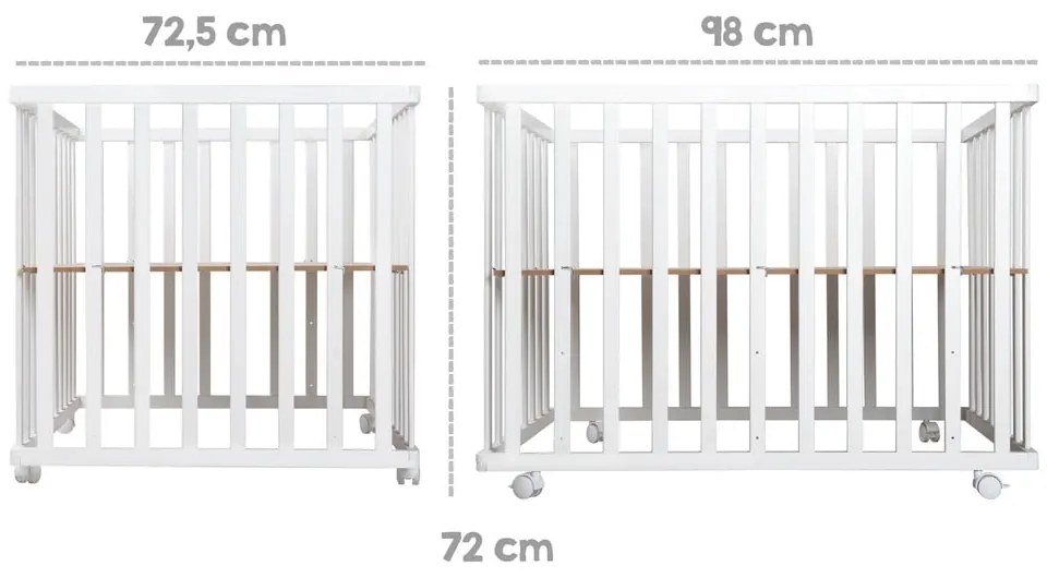 Bílá dětská ohrádka 100x75 cm Roba style – Roba