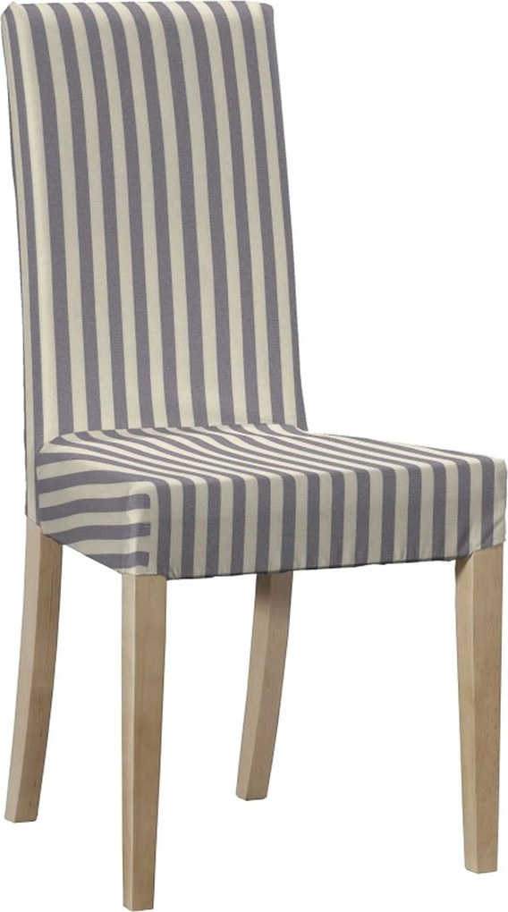 Potah na židli IKEA Harry, krátký barva tmavě modrá látka vzorované