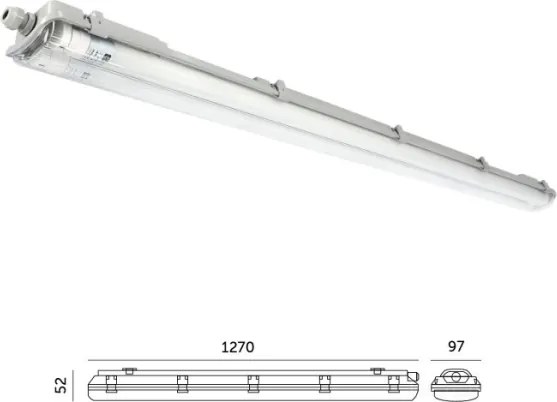 LED Technické zářivkové svítidlo T8 2xG13/18W/230V 5000K IP65 127 cm