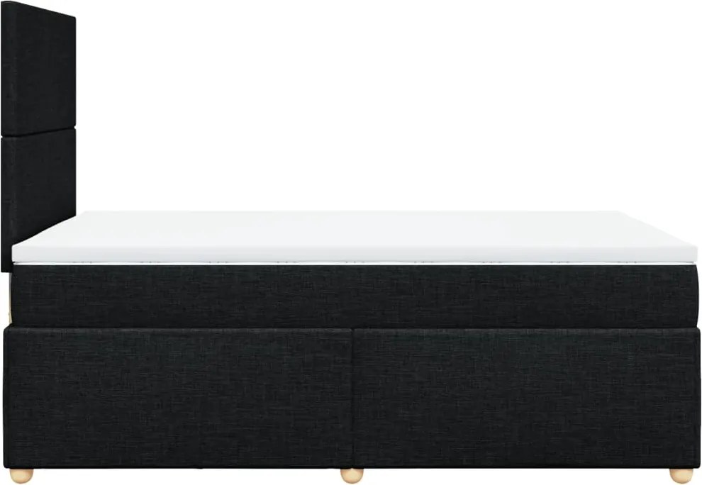 Box spring postel s matrací černá 120x190 cm textil 3291214