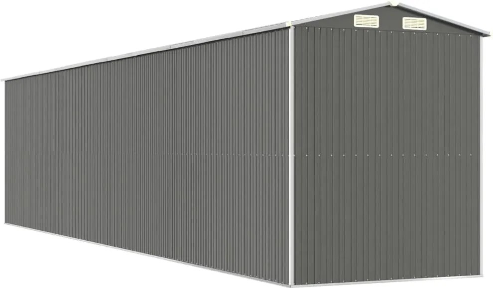 Zahradní kůlna světle šedá 192 x 855 x 223 cm pozinkovaná ocel 3147446