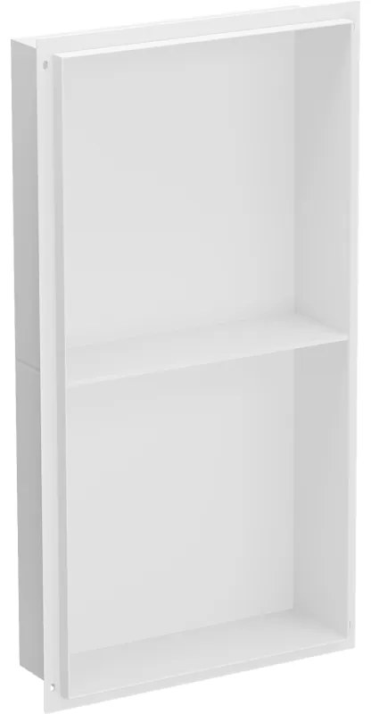 Mexen X-Wall-NR nástěnná polička bez límce s poličkou 60 x 30 cm, bílá - 1921603010S
