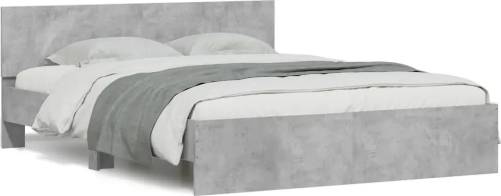 vidaXL Rám postele s čelem 140 x 190 cm [3207497] Barva: Černá