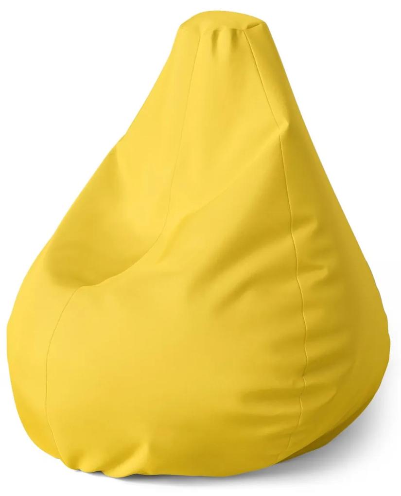 Sablio Sedací vak Pear Žlutá 3 - 140 x 100 x 25 cm