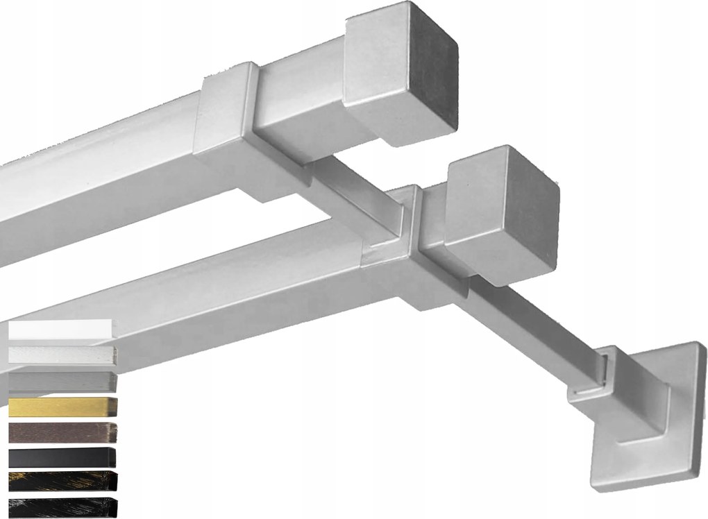 Garnýž kovový dvojitý kvadrát 320 cm bez žabek
