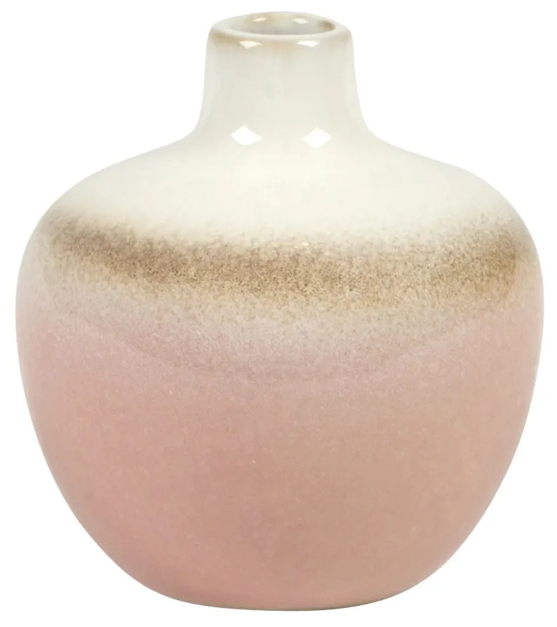 Sass &amp; Belle Růžovo-bílá glazovaná váza Ombre