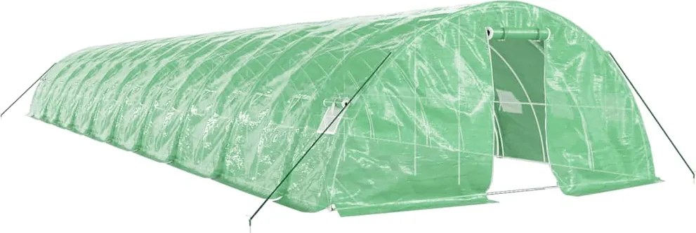 Skleník s ocelovým rámem zelený 100 m² 20 x 5 x 2,3 m 3188091