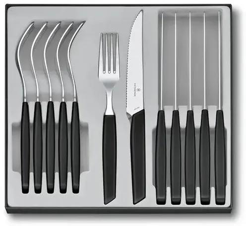VICTORINOX Sada příborů s nožem steakovým Swiss Modern 12 ks černá | BIANO