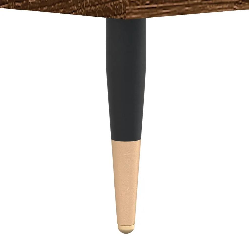 Konferenční stolek hnědý dub 60 x 50 x 40 cm kompozitní dřevo - Default Title
