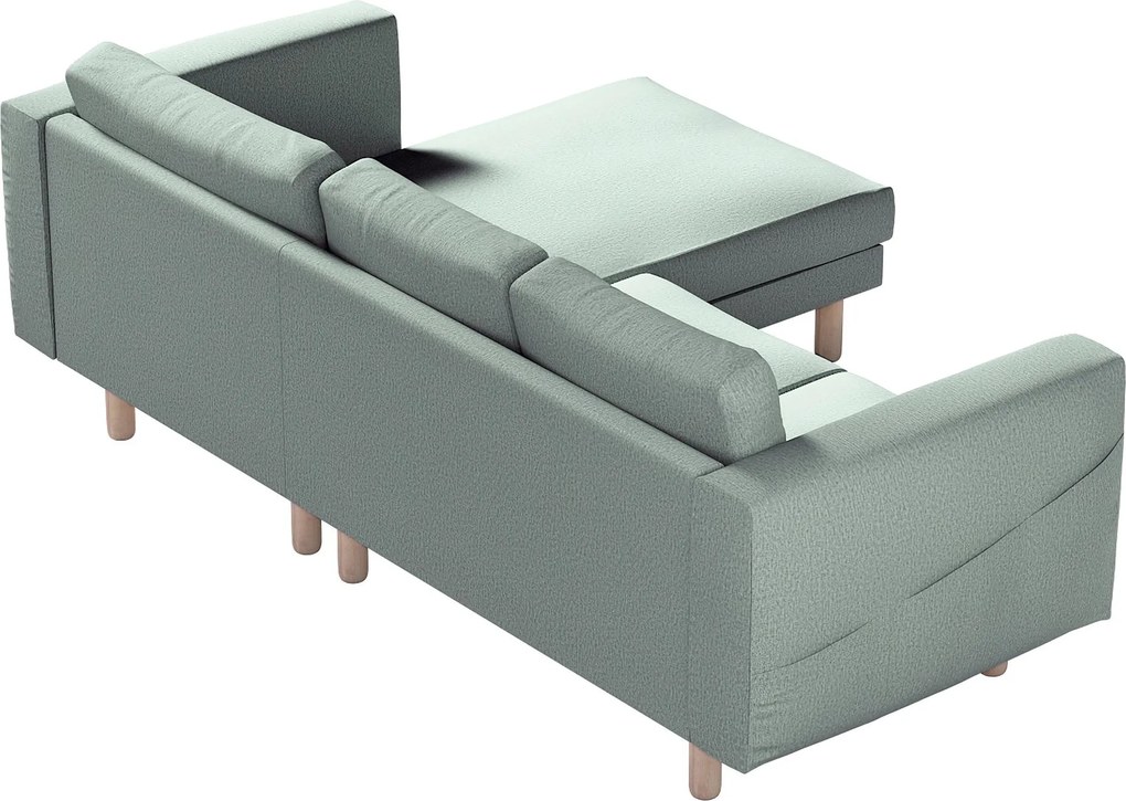 Potah na pohovku IKEA Norsborg 3-místná se šezlongem barva zelená látka pletený vzor