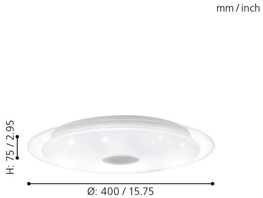 Eglo 98323 - LED Stmívatelné stropní svítidlo LANCIANO LED/24W/230V + DO