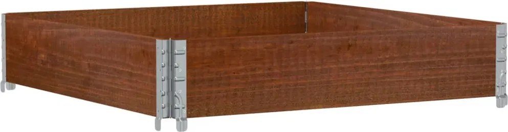 Zahradní truhlík hnědý 100 x 100 cm masivní borové dřevo 3295398