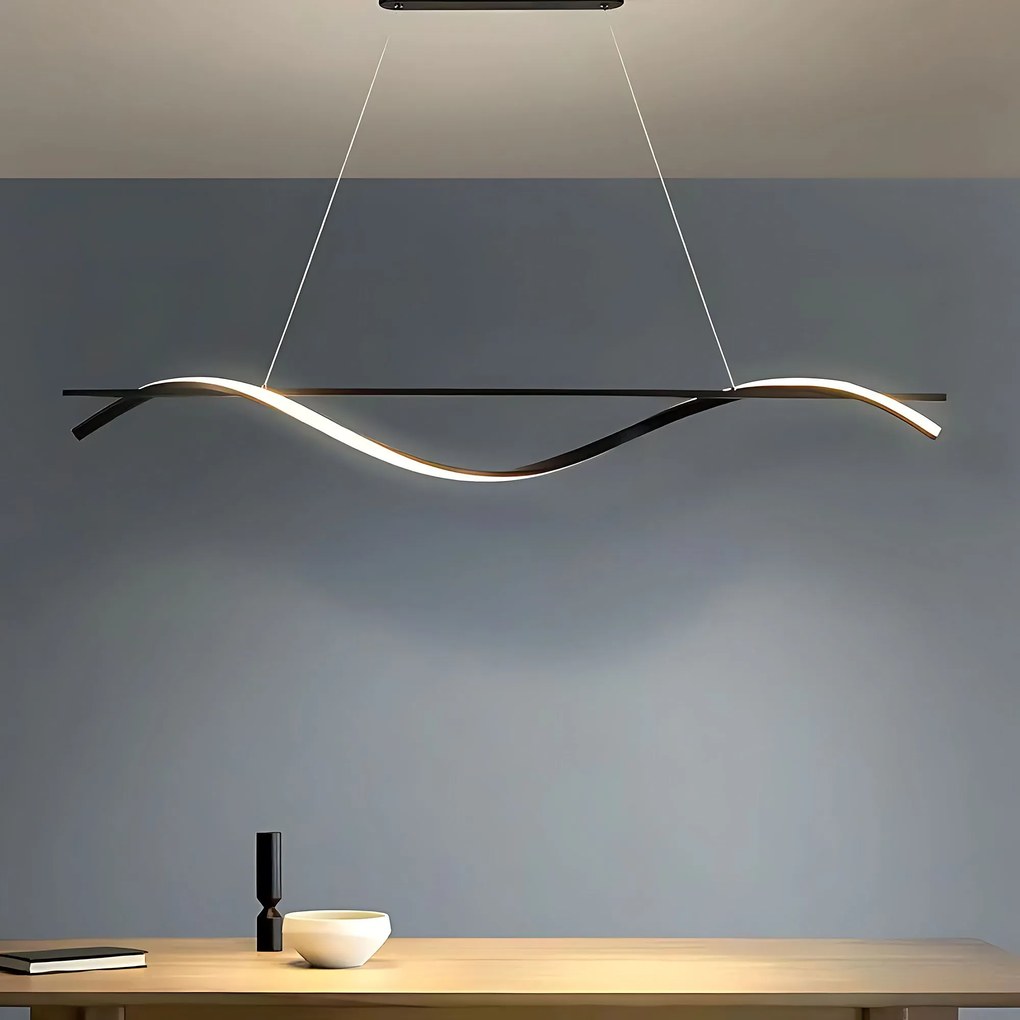 Toolight Toolight, LED závěsná lampa 120cm, 27W, 3000K, LHJ019-CP, černá, OSW-50004