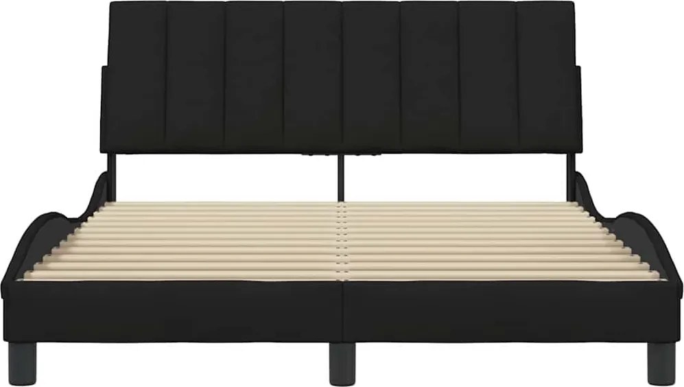 Rám postele bez matrace Hanko černý 120 x 200 cm textil 3310379