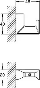 Grohe Selection Cube - Háček na koupací plášť chrom
