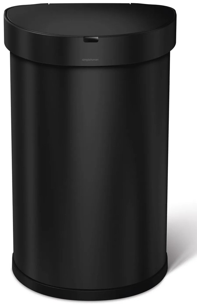 Simplehuman bezdotykový odpadkový koš - 45 l, půlkulatý, černá ocel, inteligentní sensor