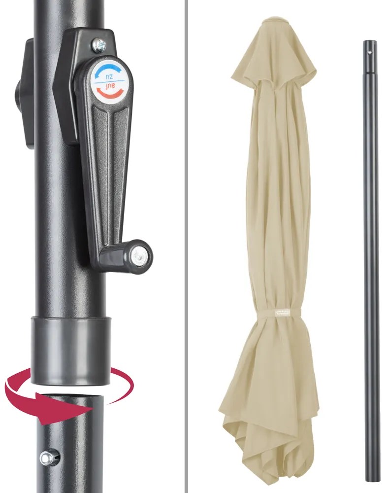 Slunečník béžový průměr 300 cm 104066