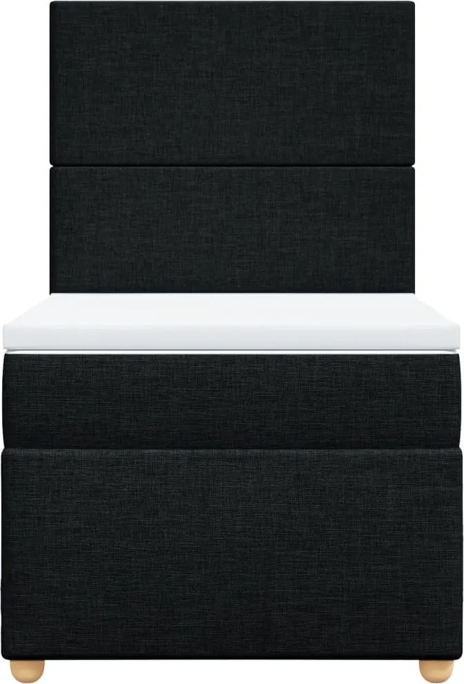 Box spring postel s matrací černá 80 x 200 cm textil 3293402