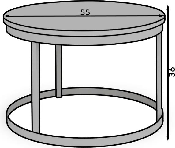 ADRK Furniture Konferenční stolek RINEN
