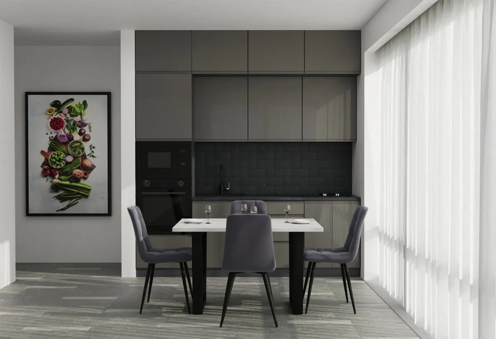 Sada 2.4 Antracit / tmavě šedý lesk Interno Glaňec Luxe